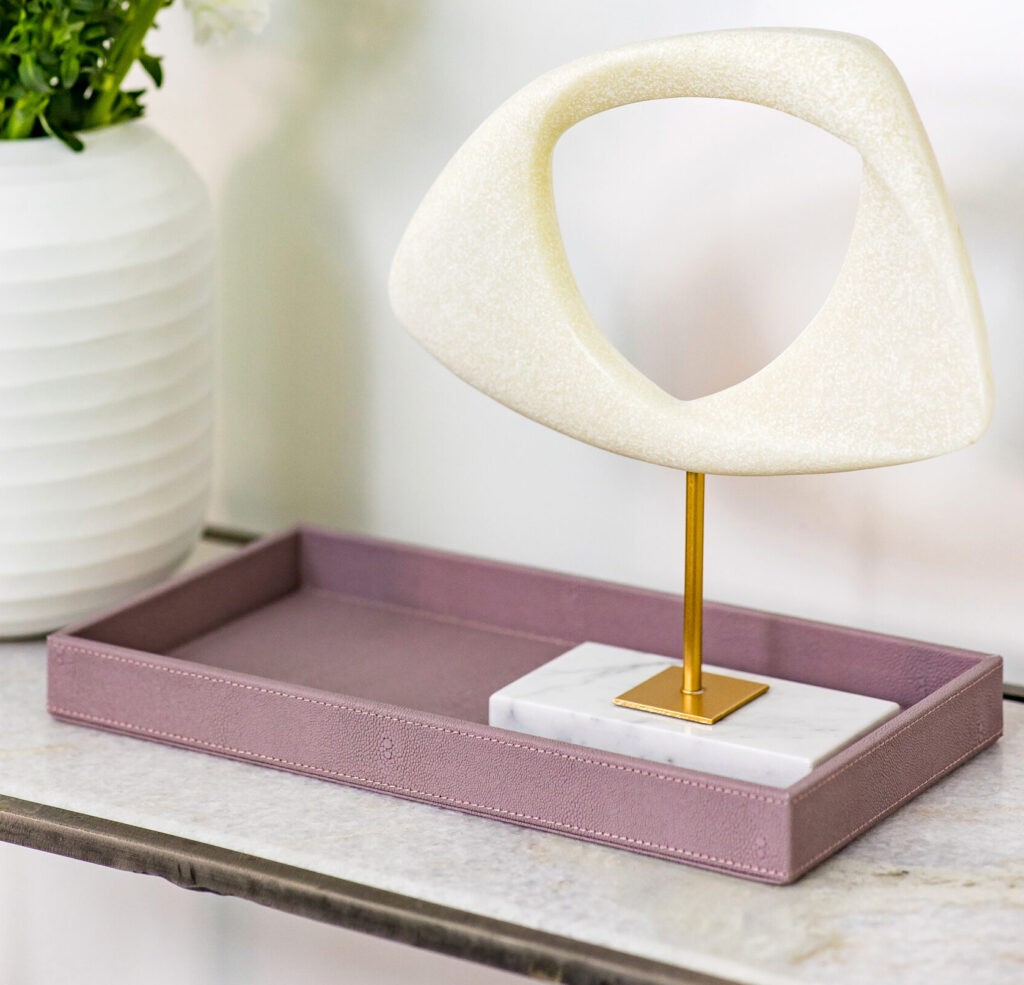 Lavender Faux Shagreen Trinket Tray - Henley Home Interiors